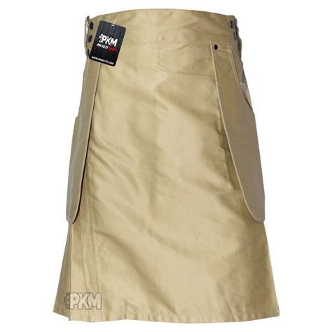 Men Dark Brown Utility Kilt