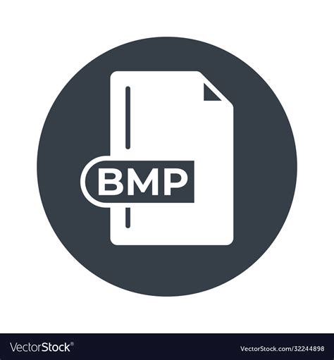 Bmp File Format Icon Bitmap Image Extension Vector Image