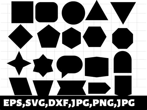 Basic Shape SVG Bundle Basic Shape PNG Bundle Basic Shape Clipart Basic Shape SVG Cut Files