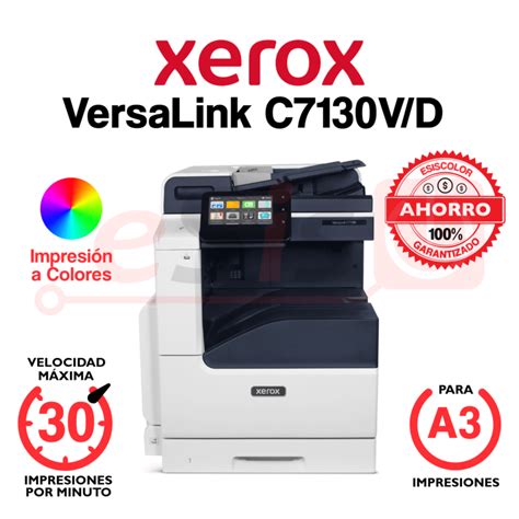 Impresora Xerox Versalink C7130v D A3 Láser A Colores De Mesa Esis