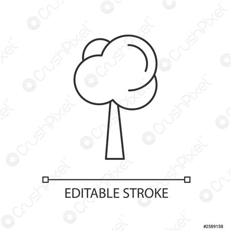 Tree Linear Icon Stock Vector 2589158 Crushpixel