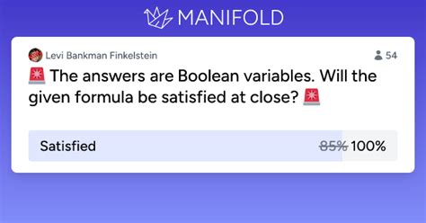 🚨 The Answers Are Boolean Variables Will The Given Formula Be