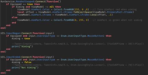 trouble with viewmodel aim down sights function scripting support
