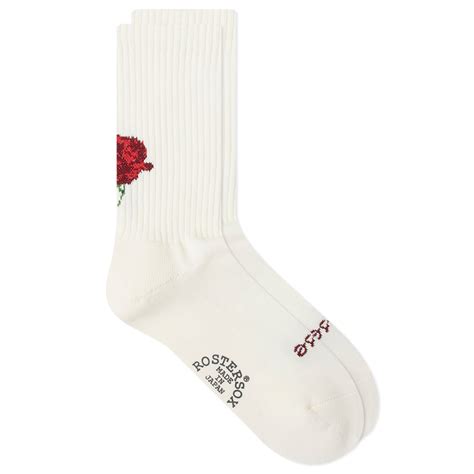 Rostersox Rose Socks White End Us