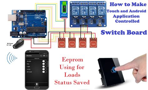 Touch And Android Application Controlled Switch Board Arduino Project Hub