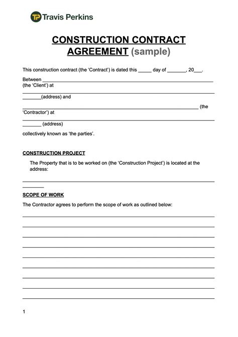 Construction Contract Agreement Home Builder Contract Template And Guide