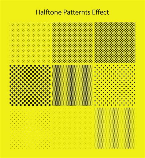 Premium Vector Halftone Patterns Effect