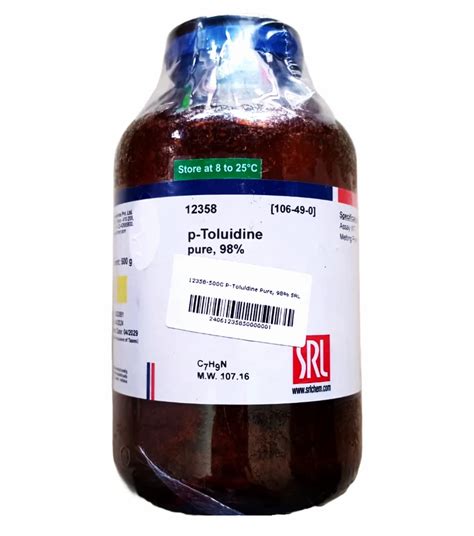 Srl P Toluidine Pure 98 500gm Cas 106 49 0 Grade Laboratory Grade At ₹ 749 Kg In Baruipur