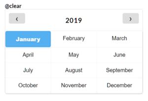 Simple Month Picker For Vue Vue Script