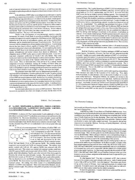 Alexander Shulgin And Ann Shulgin Tihkal The Continuation Pdf Pdf