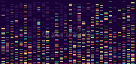 基因组图 Dna测试和条形码可视化抽象大基因组数据序列列载体背景 向量例证 插画 包括有 研究 图标 277841320