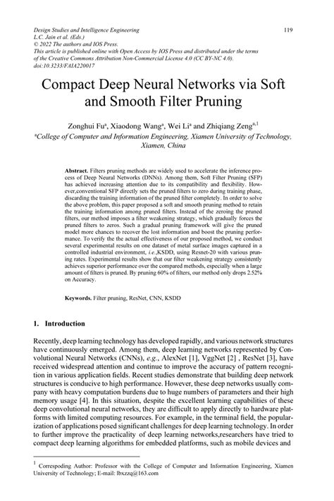 Pdf Compact Deep Neural Networks Via Soft And Smooth Filter Pruning