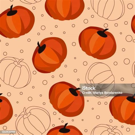 호박 패턴 만화 호박과 호박 윤곽선 벡터 일러스트레이션 소형 장식품에 대한 스톡 벡터 아트 및 기타 이미지 소형 장식품 호박 조롱박과 식물 10월 Istock
