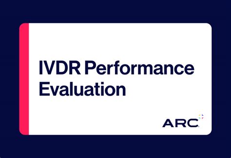Webinar Ivdr Performance Evaluation Arc Regulatory