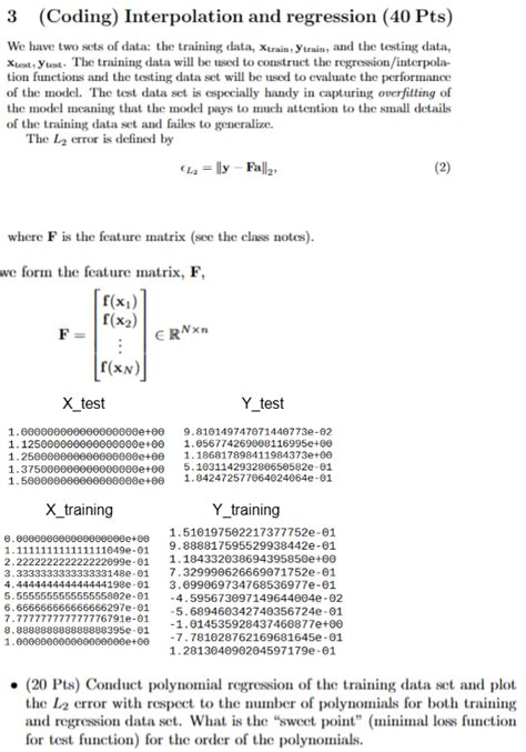 solved coding 20 ﻿pts ﻿conduct polynomial regression of