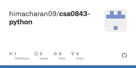 GitHub Himacharan Csa Python