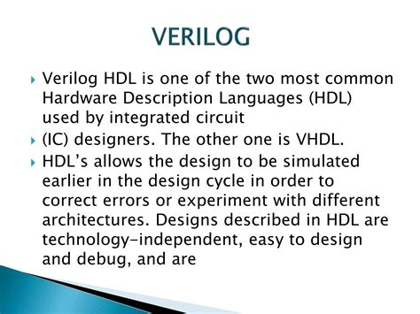 Four Way Traffic Light Conrol Using Verilog Pptx Technology And Computing