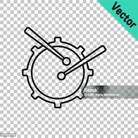 투명 한 배경에 고립 된 드럼 스틱 아이콘 블랙 라인 드럼 음악 기호입니다 악기 기호 벡터 상징에 대한 스톡 벡터 아트 및 기타 이미지 Istock