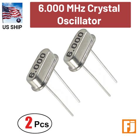 2x 6000 Mhz Hc 49s Crystal Oscillator For Arduino Projects