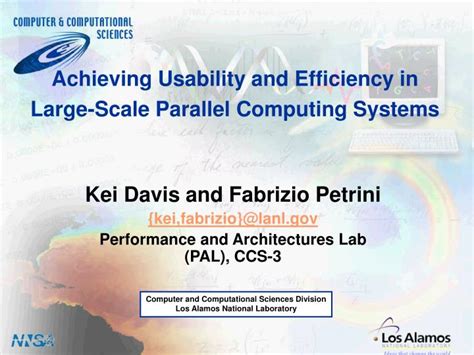 Ppt Achieving Usability And Efficiency In Large Scale Parallel