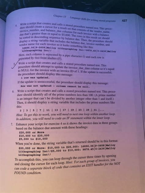 Solved Chapter 13 Language Skills For Writing Stored Program