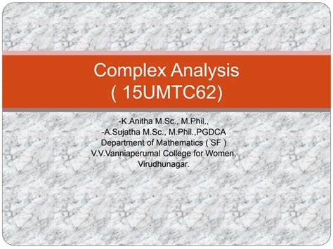 Complex Analysis Pptx