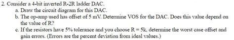 Solved Consider A Bit Inverted R R Ladder DAC A Draw Chegg