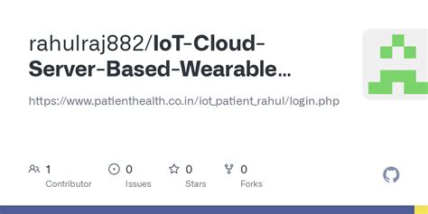 GitHub Rahulraj IoT Cloud Server Based Wearable Health Monitoring System Https