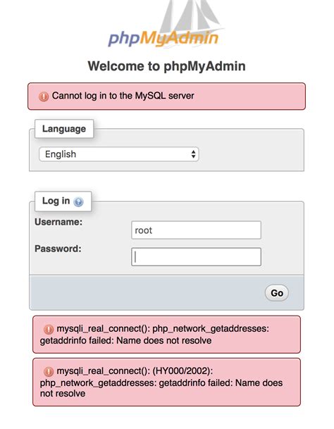 Cannot Access To Phpmyadmin When Using Docker Stack Overflow