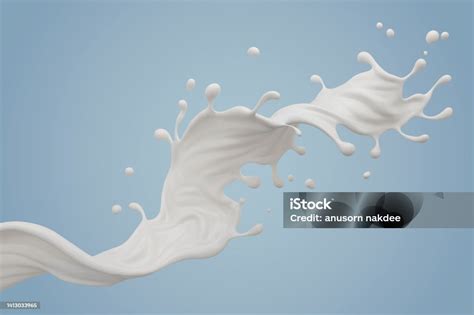 배경 액체 또는 요구르트 스플래쉬에 격리 된 우유 스플래쉬 클리핑 경로 포함 3d 그림 물이 튀는에 대한 스톡 사진 및 기타