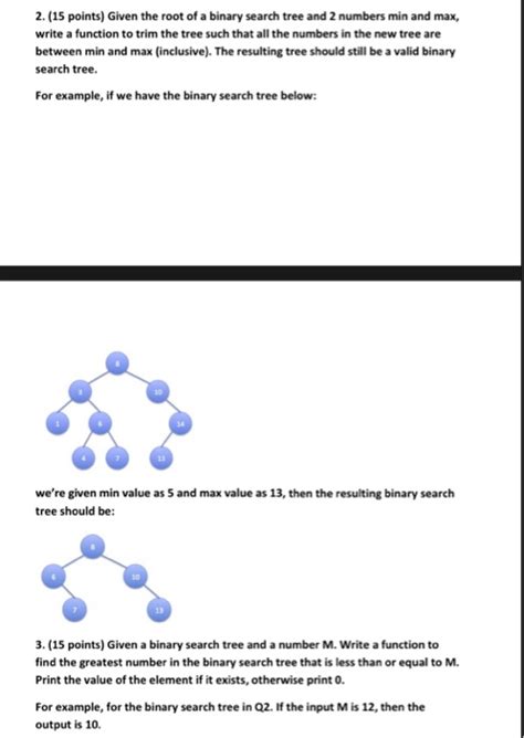 2 15 Points Given The Root Of A Binary Search Tree
