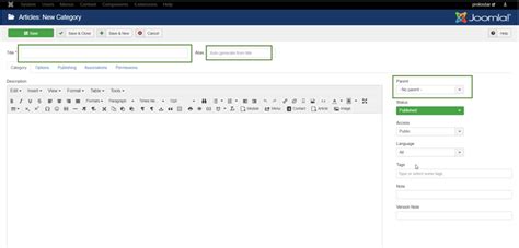 Creating Deleting And Restoring Categories On Joomla
