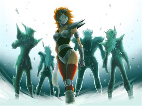 Ba Sdsxsmwsh Centaurus Babel Eagle Marin Lizard Misty Whale Moses Saint Seiya Highres