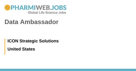 Data Ambassador Job With Icon Strategic Solutions 2051095