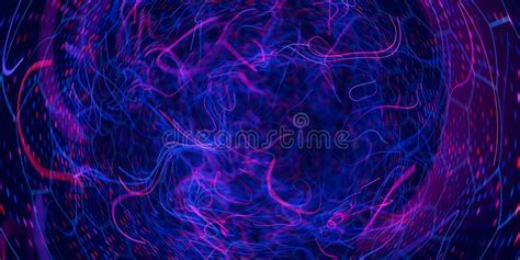 Abstract Macro Of Quantum Computing Qubit Spherical Cell Subatomic Patterns Of Cyber Ai