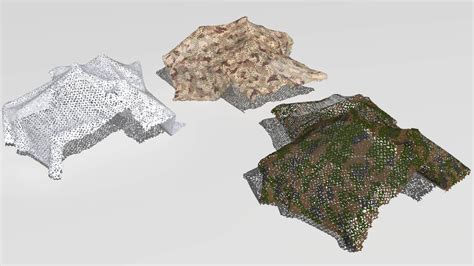 Camouflage Netting 3d Model By Buncic
