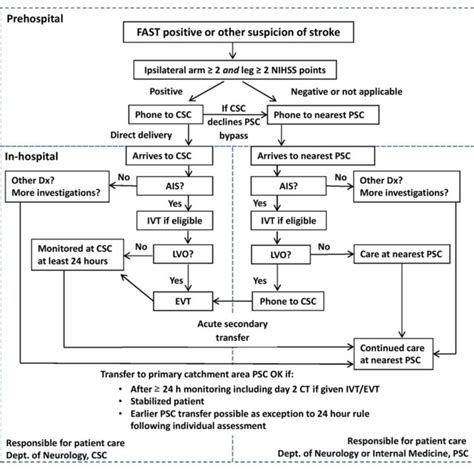 Flowchart Of The Stockholm Stroke Triage System Download