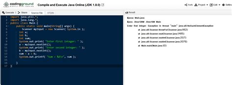 Java Getting Input Value From User In Jdk 180 Compiler Stack Overflow