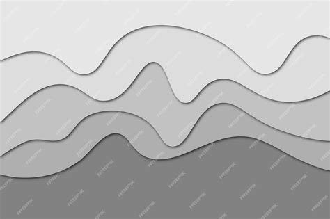 Premium Vector White Abstract Paper Cut Background Wavy Paper Cut Style Template