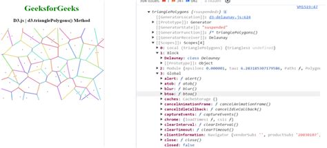 d3 js delaunay trianglepolygons method geeksforgeeks