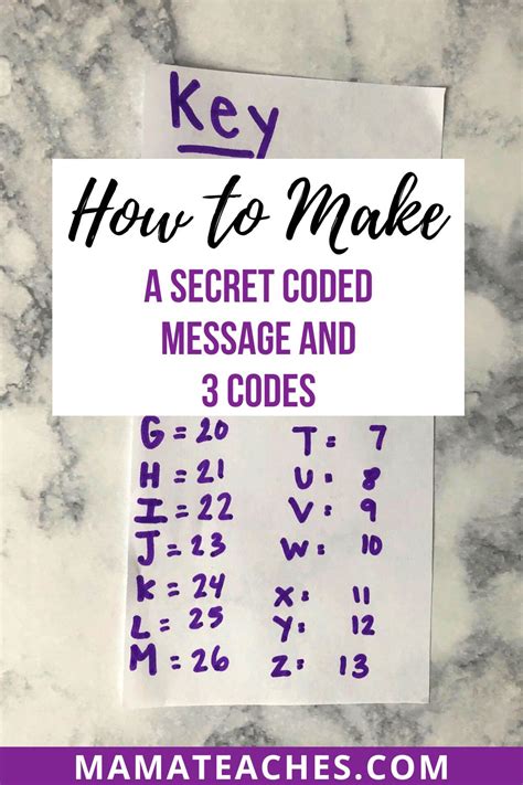How To Make A Secret Coded Message And Codes