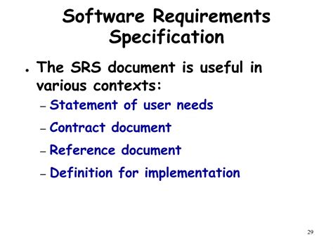 requirements analysis and specification pdf