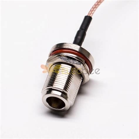 Elecbee 20pcs Coaxial Rf Cables Waterproof N Bulkhead Female To Right