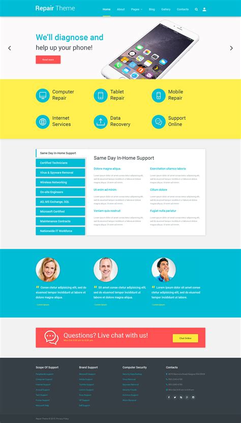 Computer Repair Joomla Template Zemez Joomla