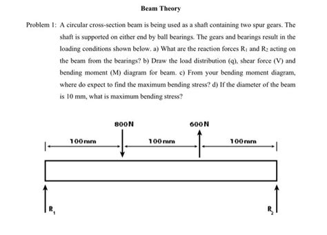 solved problem 1 a circular cross section beam is being