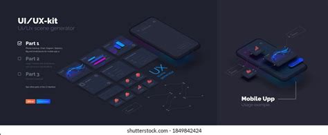 Toolkit Uiux Scene Creator Part Mobile Stock Vector Royalty Free Shutterstock