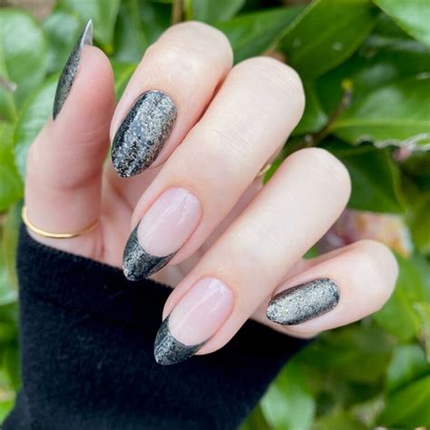 33 Black Glitter French Tip Nails For Any Occasion Nail Designs Daily