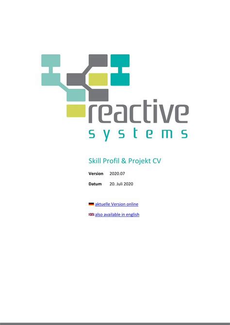 Pdf Skill Profil And Projekt Cv Reactive Systems · 2019 12 20 · Observables Und Observers