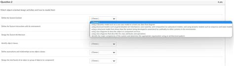 Solved Match Object Oriented Design Activities And How To Chegg