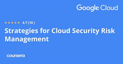 Strategies For Cloud Security Risk Management Coursera